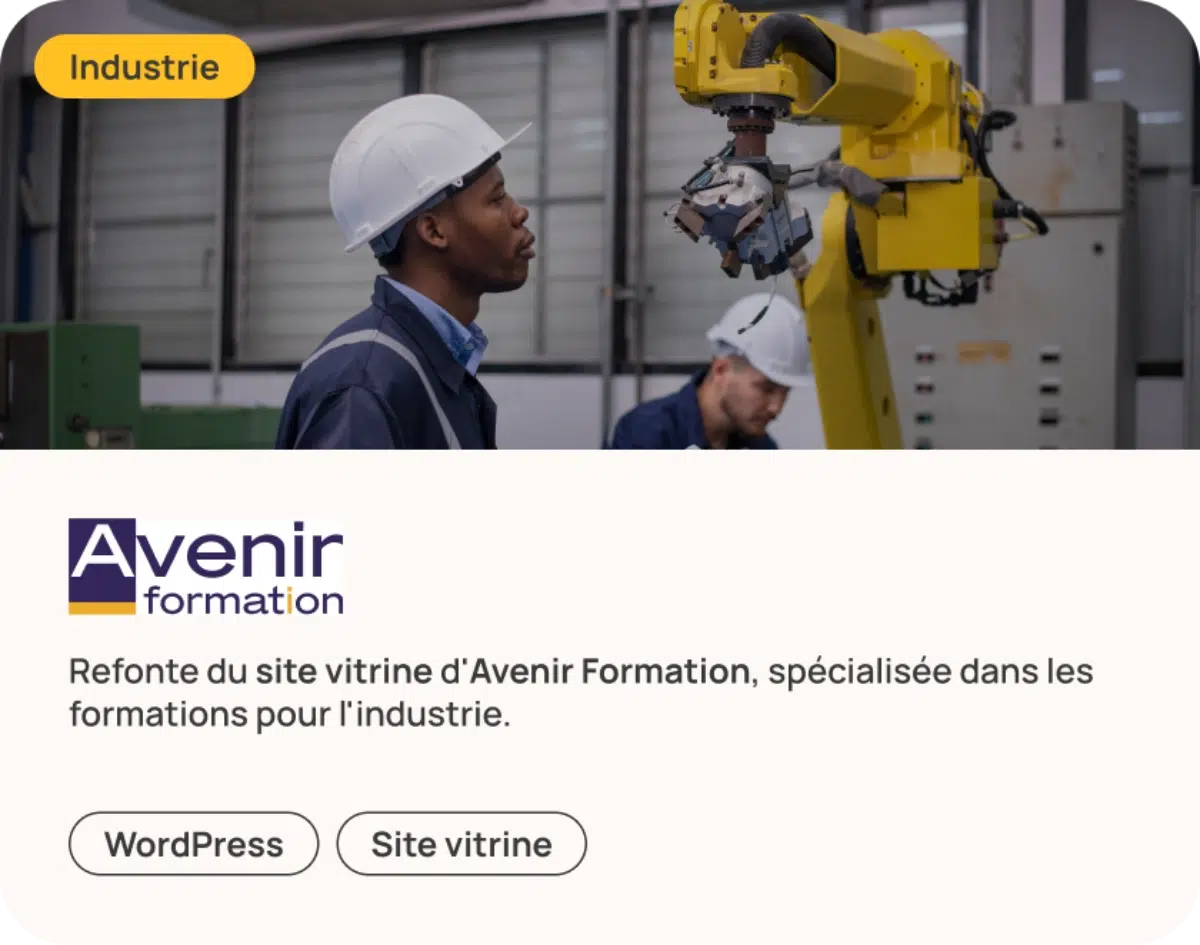 Site catalogue WordPress - Avenir Formation - Agence Wapiti