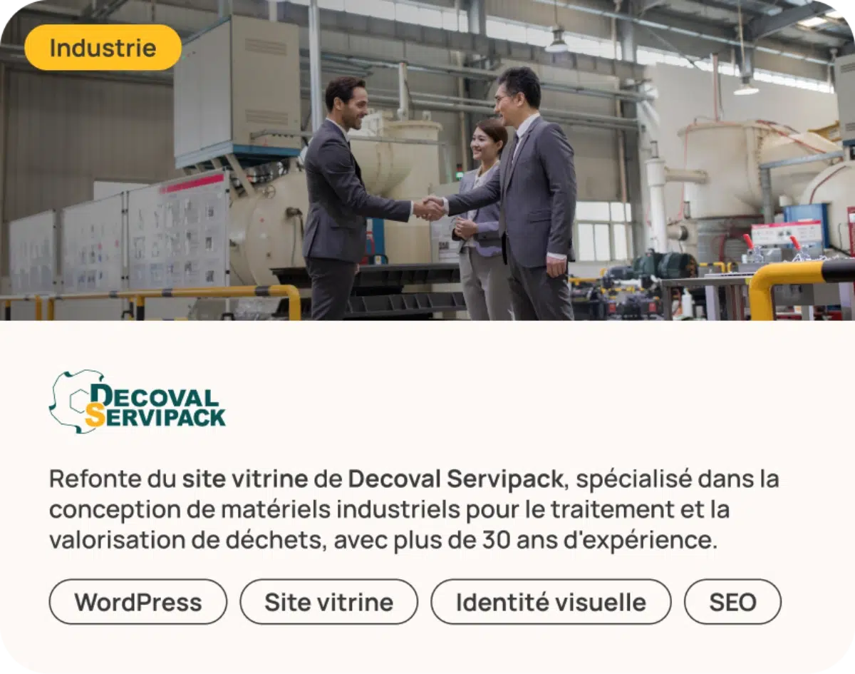 Refonte site vitrine - Decoval Servipack - Wapiti